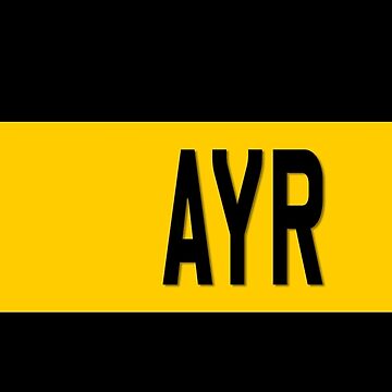 "Ayr SCO Scotland License Plate" Sticker for Sale by BahayProduction ...