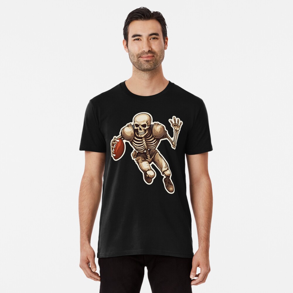 "Skeleton Football Player - Skeleton Playing Football" Sticker for Sale ...