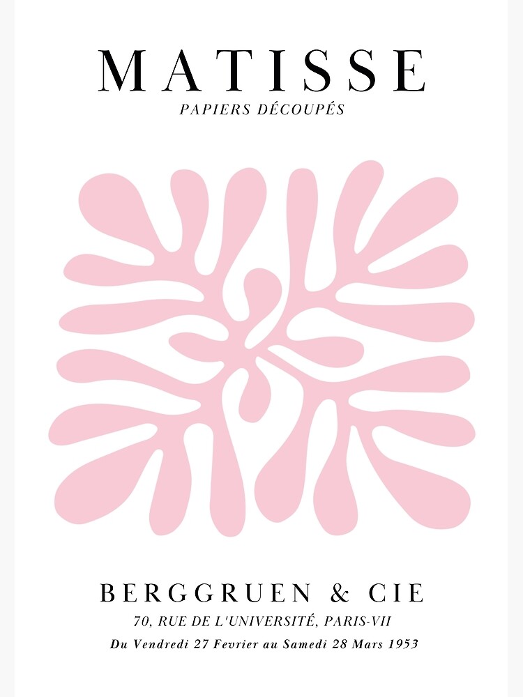 "Pink Henri Matisse Poster, Matisse Print, Matisse Exhibition Poster ...
