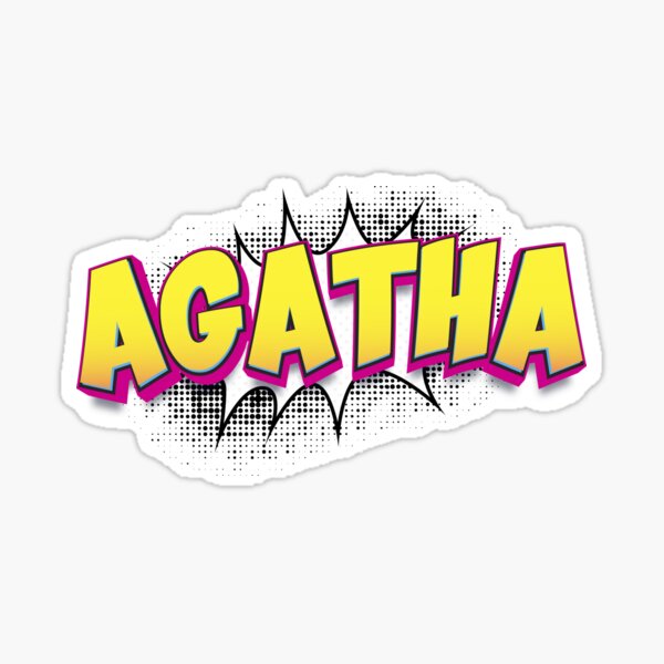 "Agatha Custom Name Comic Book Style Pop Art, Agatha" Sticker for Sale ...