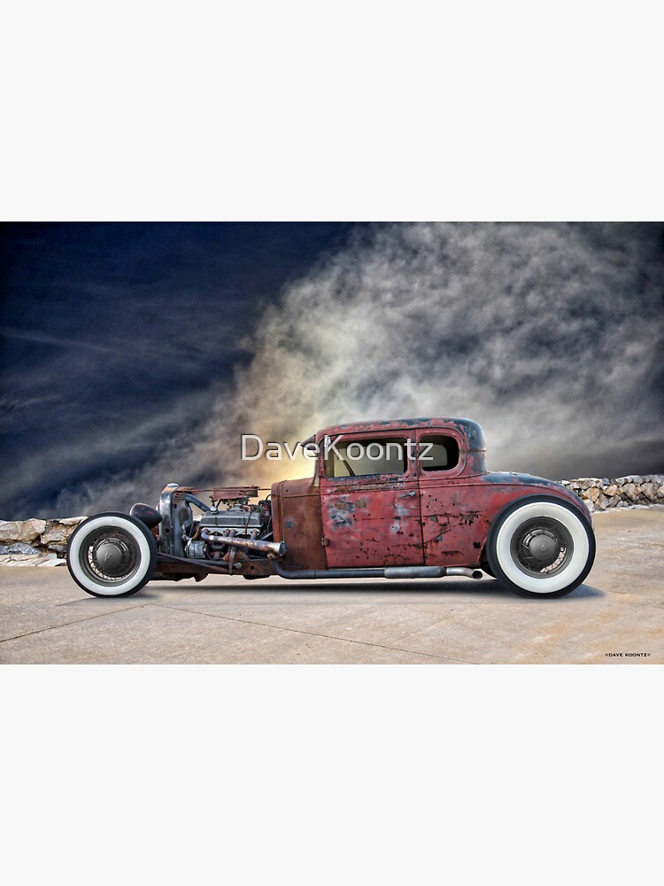 "1930 Ford 'Rat Rod Ruckus' Coupe I" Sticker by DaveKoontz | Redbubble