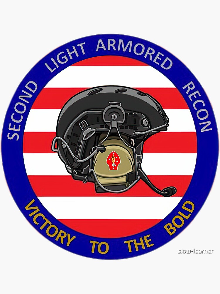 "SECOND LIGHT ARMORED RECON" Sticker for Sale by slow-learner | Redbubble