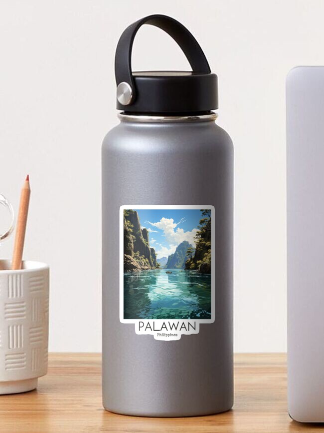 "A Vintage Travel Illustration of the Palawan - Philippines" Sticker ...