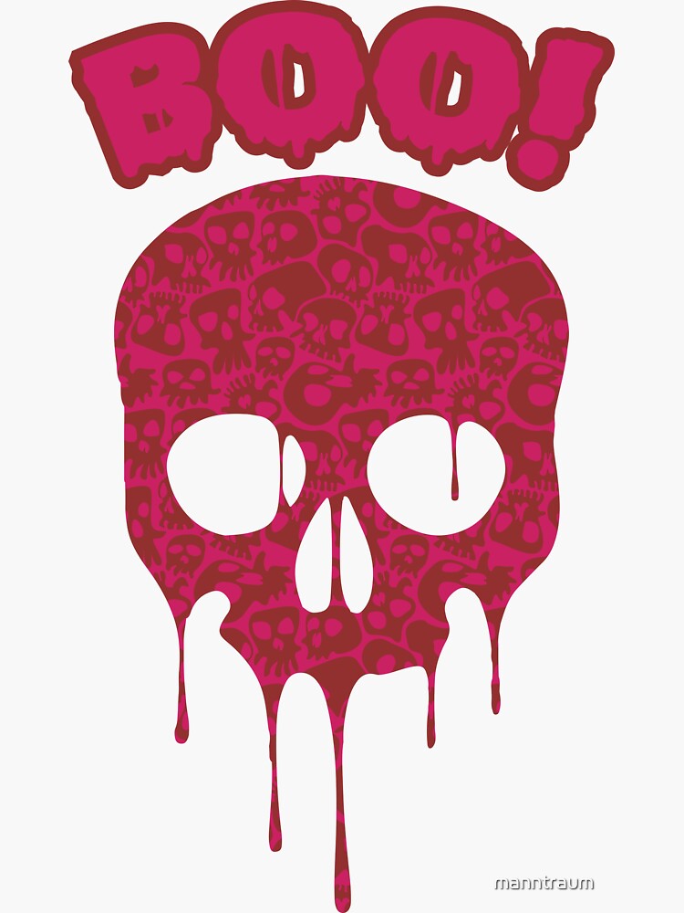 "halloween Pink Boo ghost " Sticker for Sale by manntraum | Redbubble