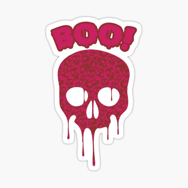"halloween Pink Boo ghost " Sticker for Sale by manntraum | Redbubble