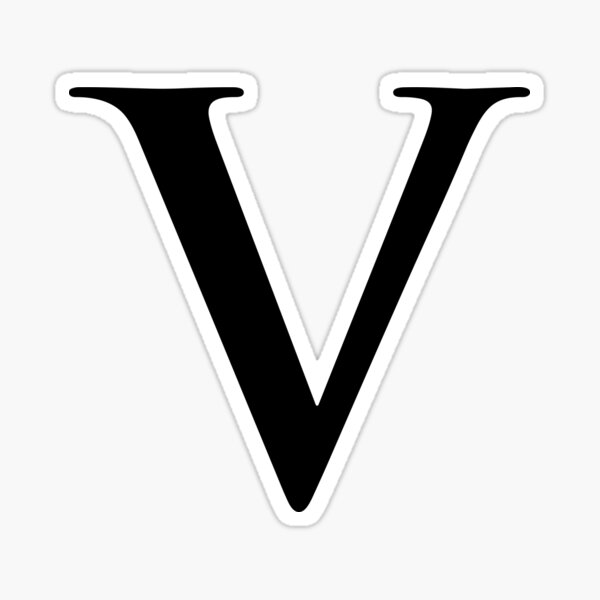 "Number 5 Roman Numeral V Black and White" Sticker for Sale by nocap82 ...