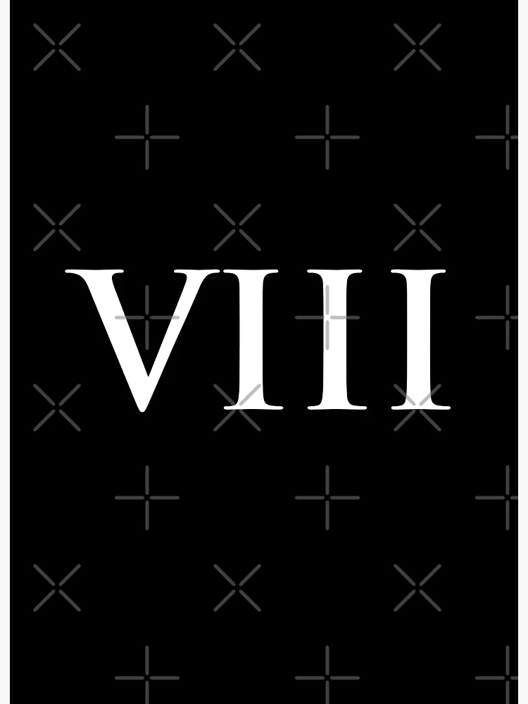 Viii Roman Numeral Tattoos Number 8 Roman Numeral VIII Gold" Pin For