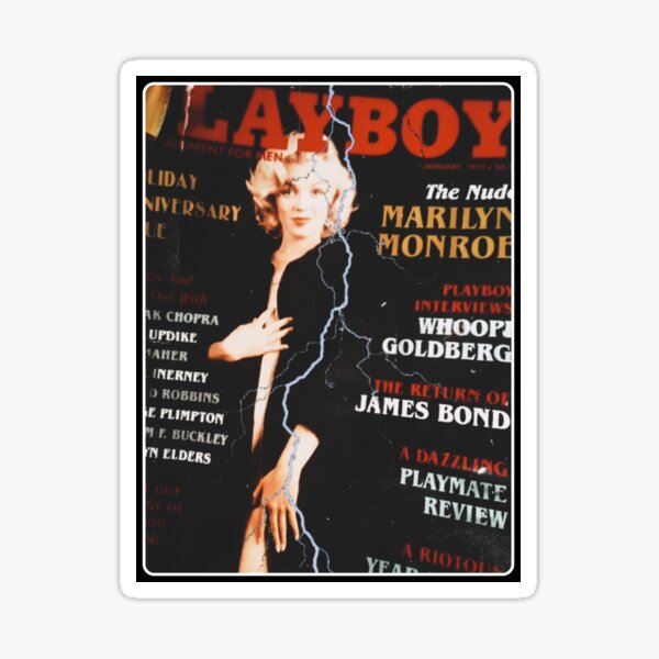 "PLAYBOY's January 1997 Covered Legend, Monroe." Sticker for Sale by ...
