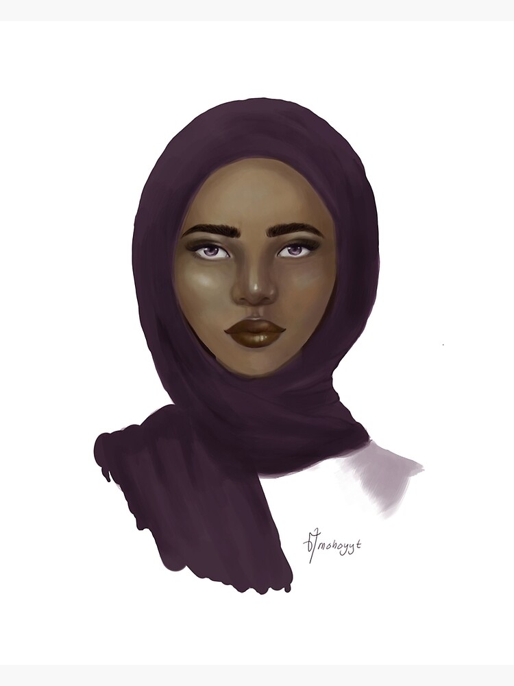 "Hijabi Portrait" Art Print by Mohoyyt | Redbubble