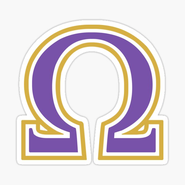 "Big Que Dawg Omega Royal Purple and Old Gold Bruh" Sticker for Sale by ...