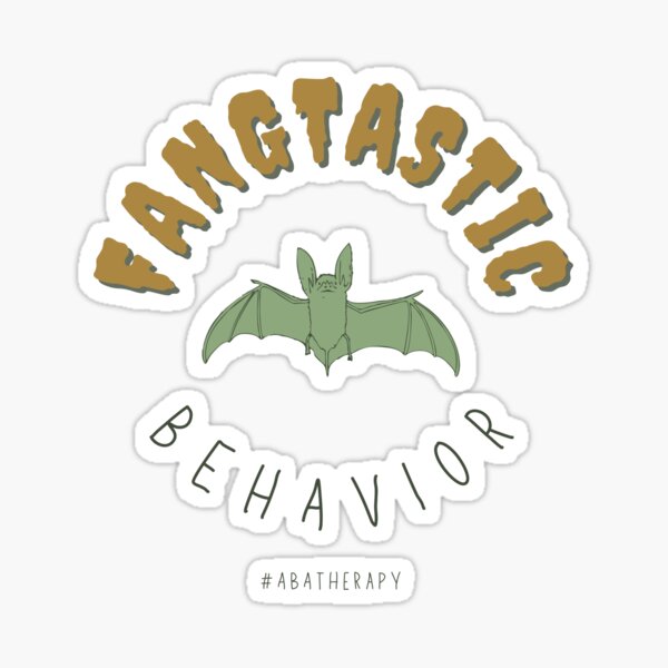 "ABA Halloween - Fangtastic Behavior (light contrast)" Sticker for Sale ...