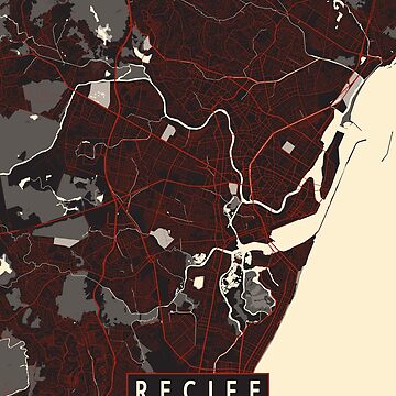 "Recife City Map of Brazil - Vector" Poster for Sale by deMAP | Redbubble