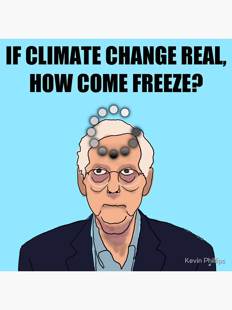 "Mitch McConnell frozen" Sticker for Sale by Kevin Phillips | Redbubble