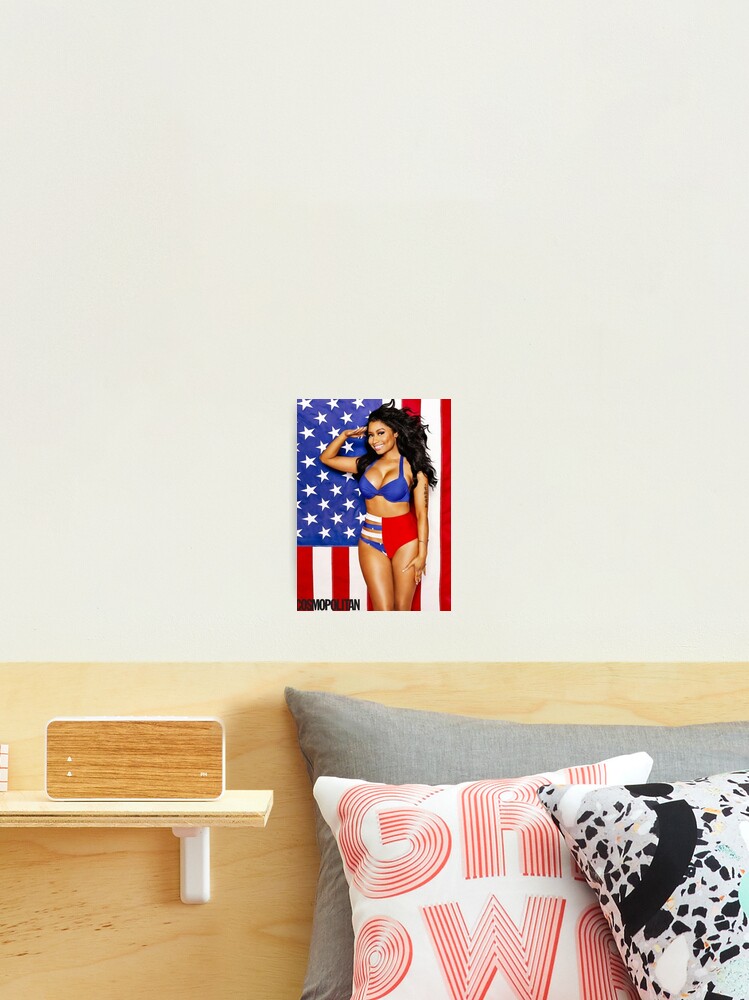 "Nicki Minaj American Flag Magazine Poster" Photographic Print for Sale ...