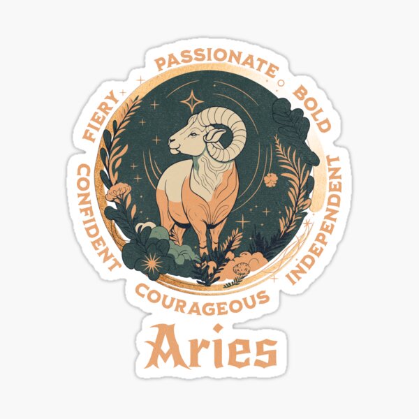 "Astrological Zodiac Sign of Aries" Sticker for Sale by Mayoney | Redbubble