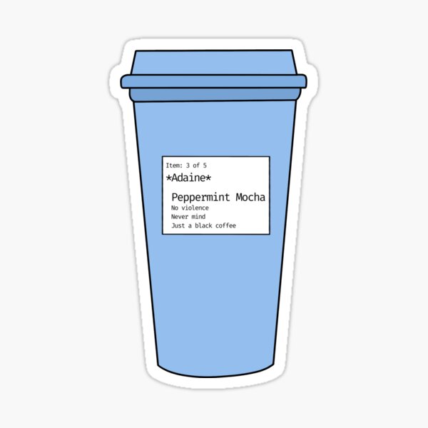 "Adaine's Peppermint Mocha | Dimension 20 Fantasy High" Sticker for ...