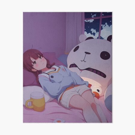"Cute Lazy Anime Girl" Art Board Print for Sale by Mslilblaze | Redbubble