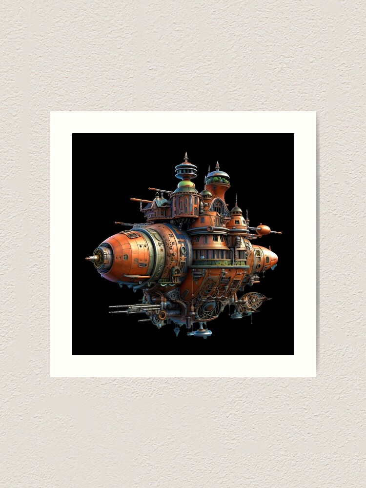 "Vintage Medieval Barocco Spaceship Surrealism Aesthetic design" Art Print for Sale by ...