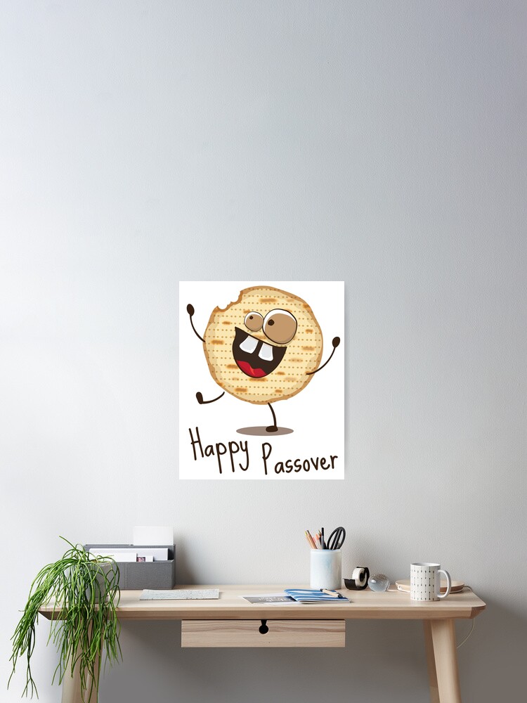 "Happy Passover Funny Matza Matzo Man Kids Cute Tee Shirts" Poster for ...