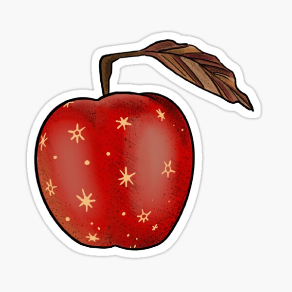 "Fantastic Mr. Fox Apple Design" Sticker for Sale by ShopBlackCat ...