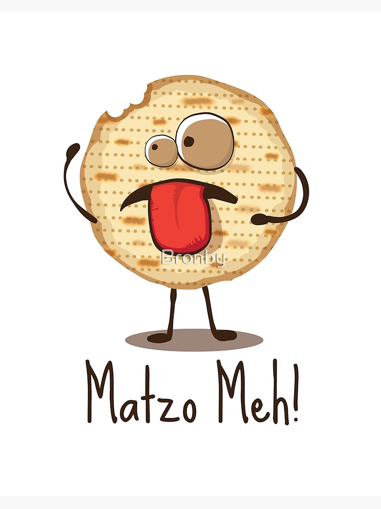 "Matzo Meh! Funny Passover Matza Matzo Man Kids" Art Board Print for ...