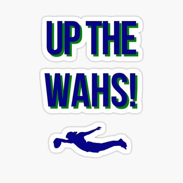 "UP THE WAHS! DWZ try time - blue/green" Sticker for Sale by wahsfanart ...