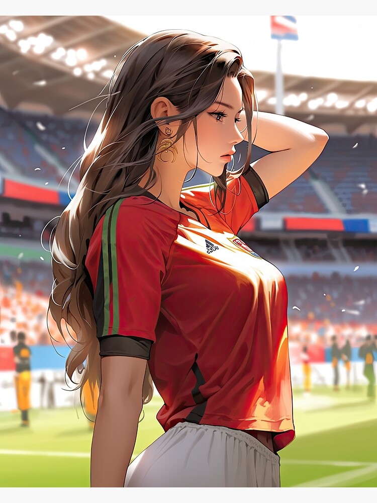 "Mei Xi - Anime Waifu - Football - Soccer" Poster for Sale by KenHarada ...