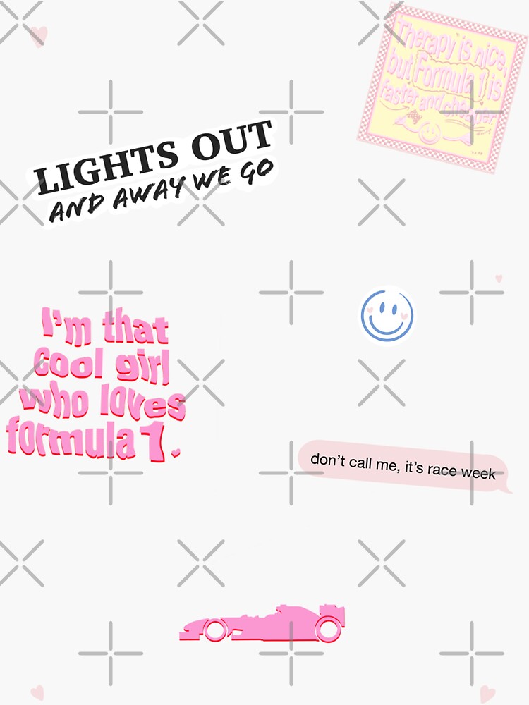 "Formula 1 Starter Sticker Pack" Sticker for Sale by FormulaFunPrint ...