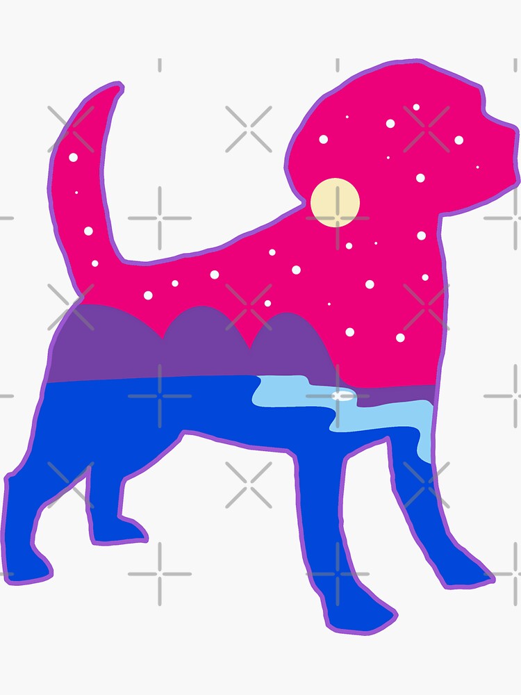 "Subtle Bisexual LGBTQ Pride Dog" Sticker for Sale by GM-666 | Redbubble