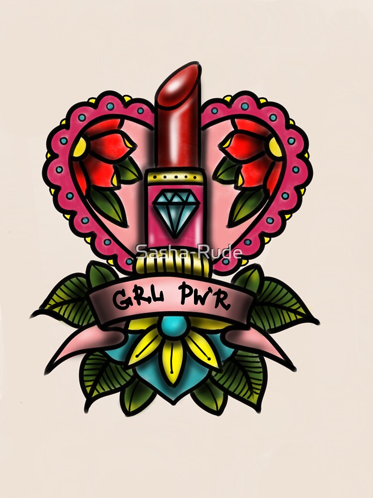 "Girl pwr" Sticker by Sasha-Rude | Redbubble