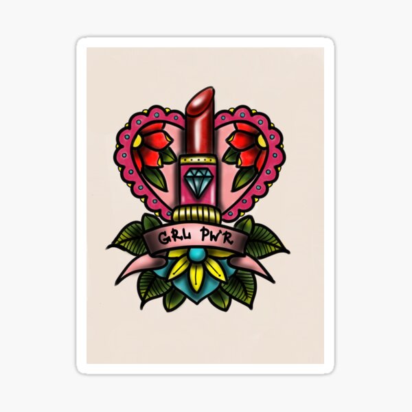 "Girl pwr" Sticker by Sasha-Rude | Redbubble