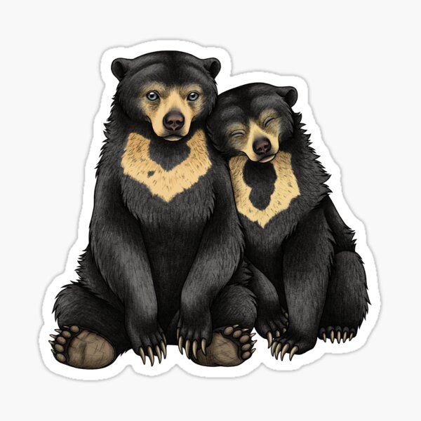 "Sun Bears" Sticker for Sale by lyndseygreen | Redbubble