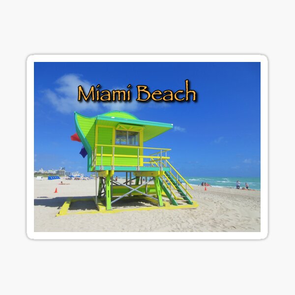 "Miami Beach" Sticker for Sale by PhilipBrown | Redbubble