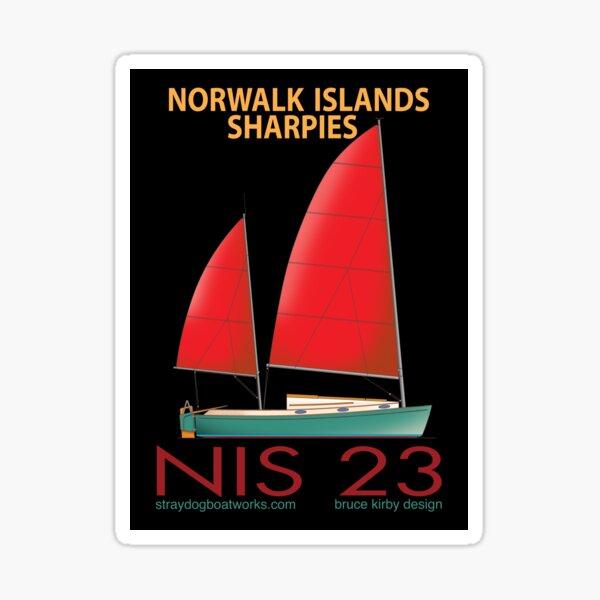 "NIS 23 - Norwalk Island Sharpies" Sticker for Sale by StrayDogBoats ...
