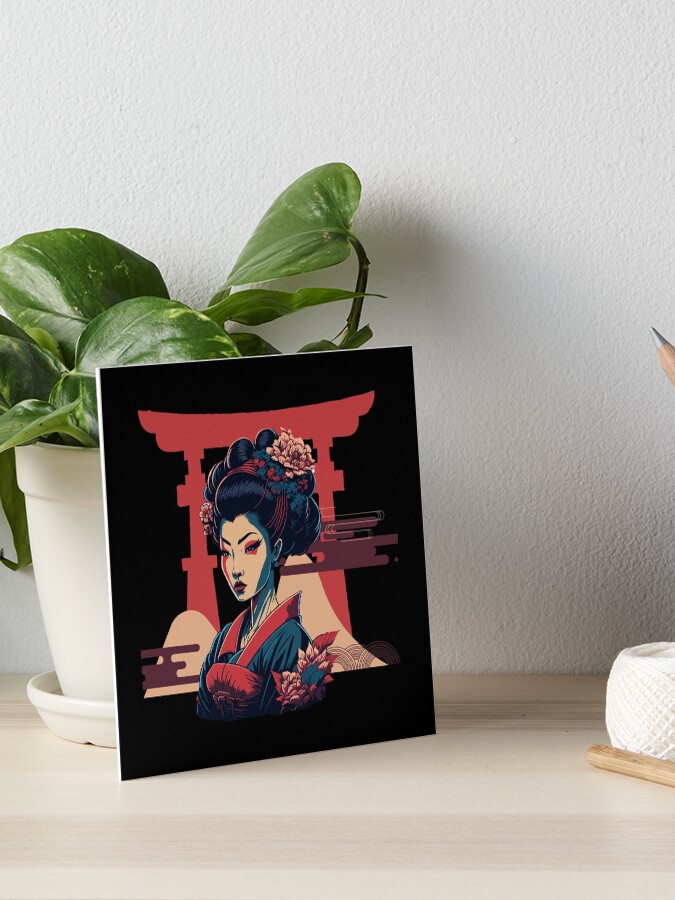 "Beautiful Japanese Geisha" Art Board Print for Sale by chatzous ...