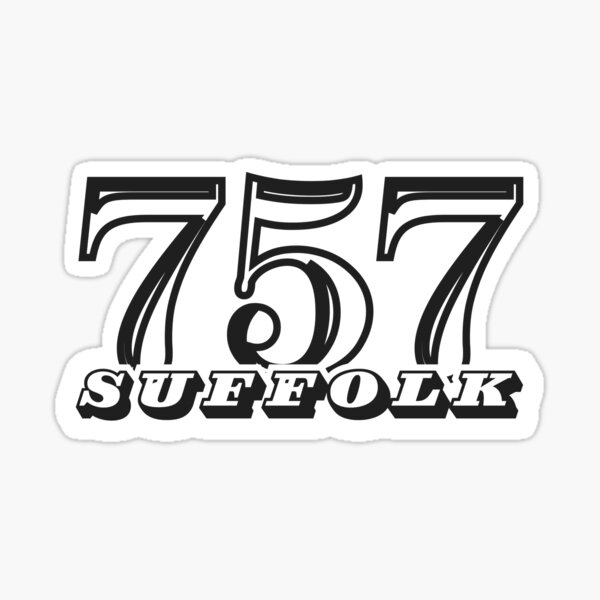 "757 Suffolk VA USA" Sticker for Sale by AtlanticFossils | Redbubble