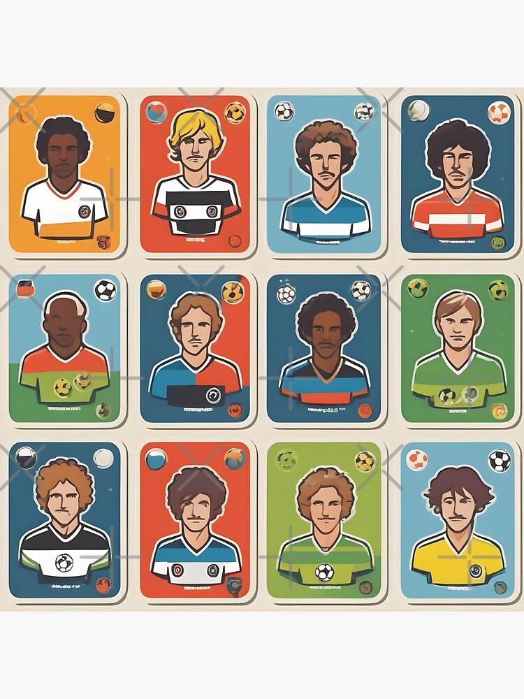 "Retro football players" Sticker for Sale by Metaverse8 | Redbubble