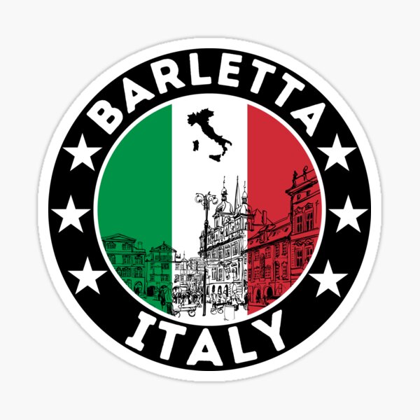 "Barletta City Skyline, Italian Flag" Sticker for Sale by Travelers ...