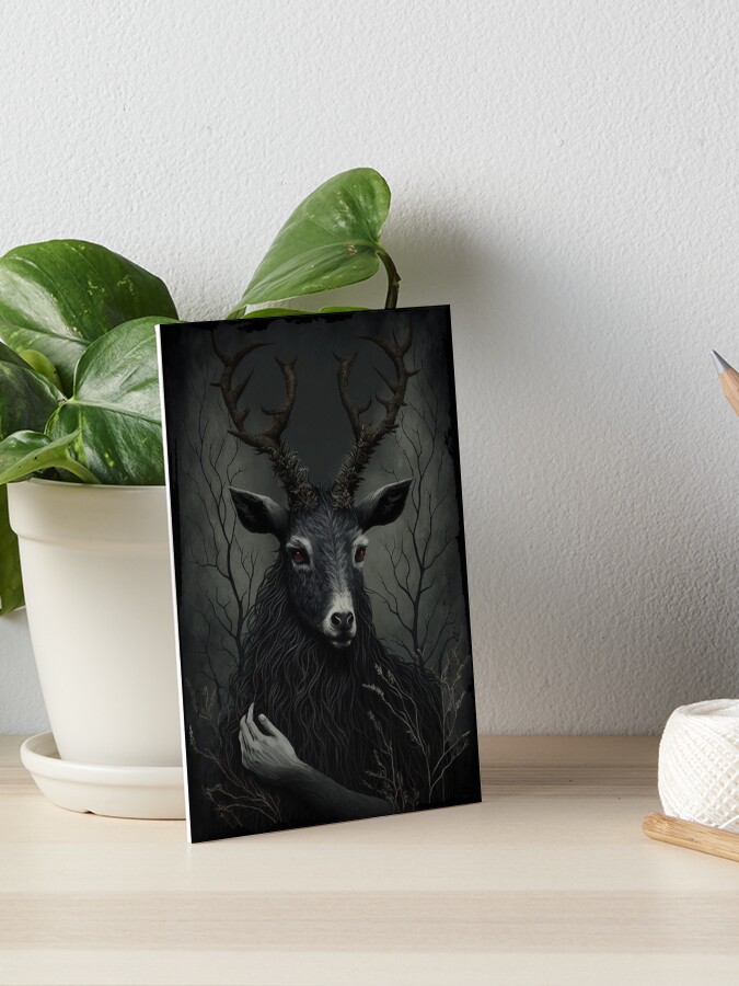 "Nocturnal - Gothic Deer" Art Board Print for Sale by Enyr | Redbubble