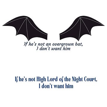 "ACOTAR Rhys High Lord of the Night Court Romance Fantasy" Sticker for ...