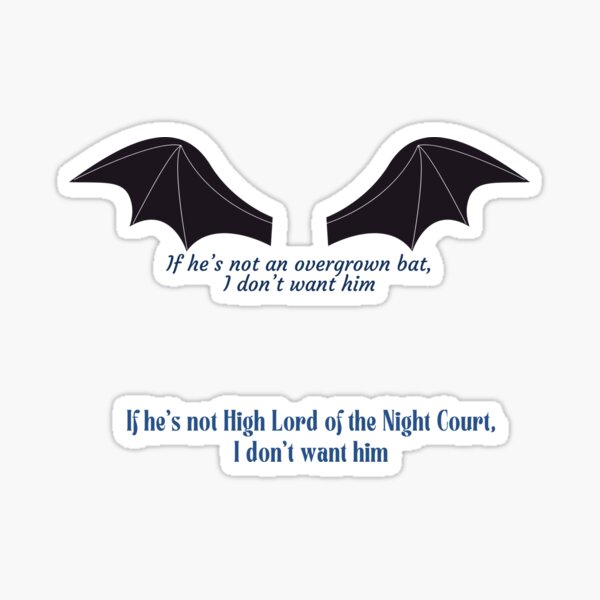"ACOTAR Rhys High Lord of the Night Court Romance Fantasy" Sticker for ...