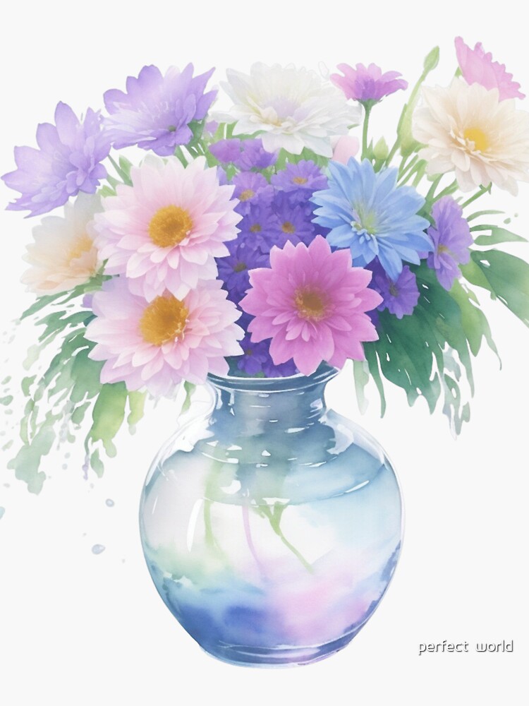 "Beautiful flowers" Sticker for Sale by perfect world | Redbubble