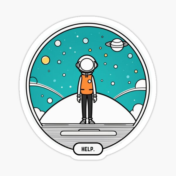 "Loner - Help." Sticker for Sale by AI-Ts | Redbubble
