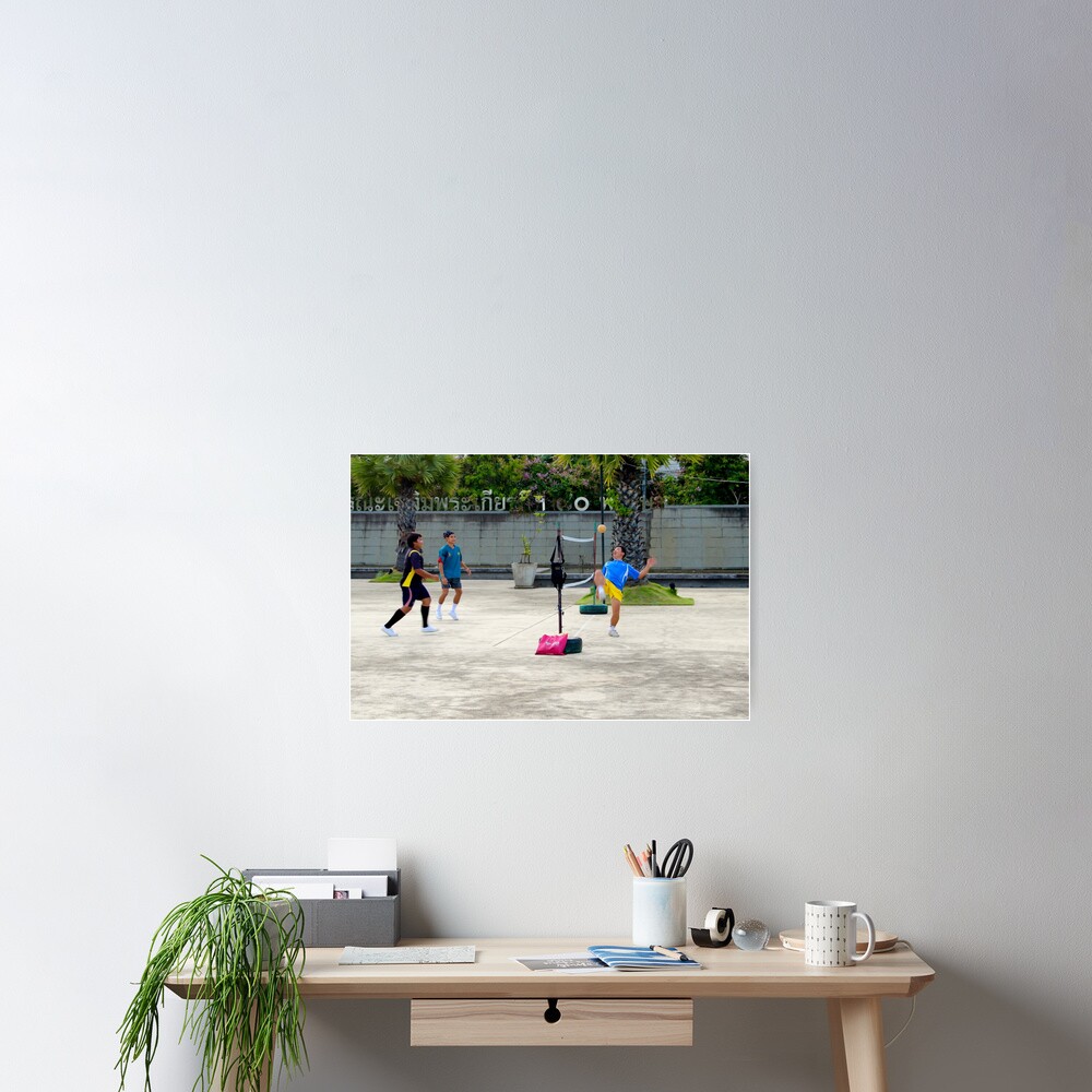 "Sepak takraw Game - Bangkok, Thailand" Poster for Sale by 7art | Redbubble