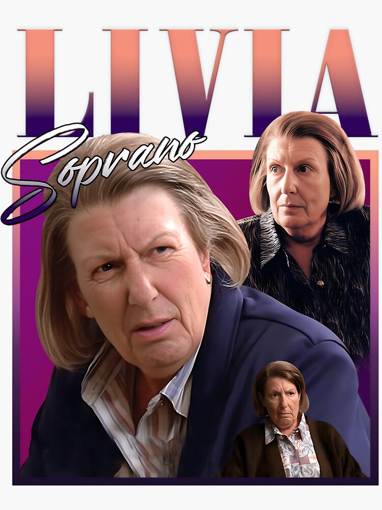 "Livia Soprano Homage" Sticker for Sale by RichardHorn7 | Redbubble