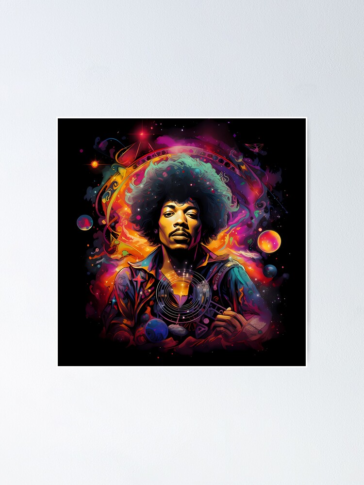 "jimmy hendrix " Poster for Sale by DoodleBurger | Redbubble