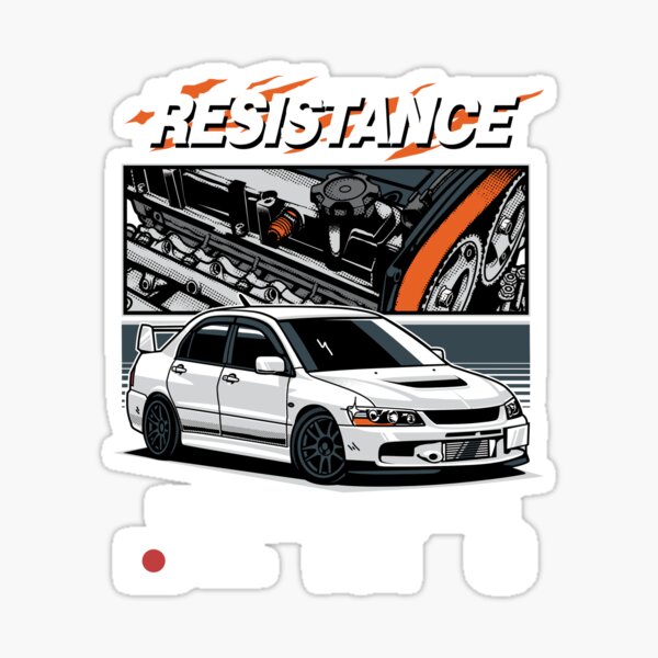 "Mitsubishi Lancer Evolution" Sticker for Sale by JDM APEX | Redbubble