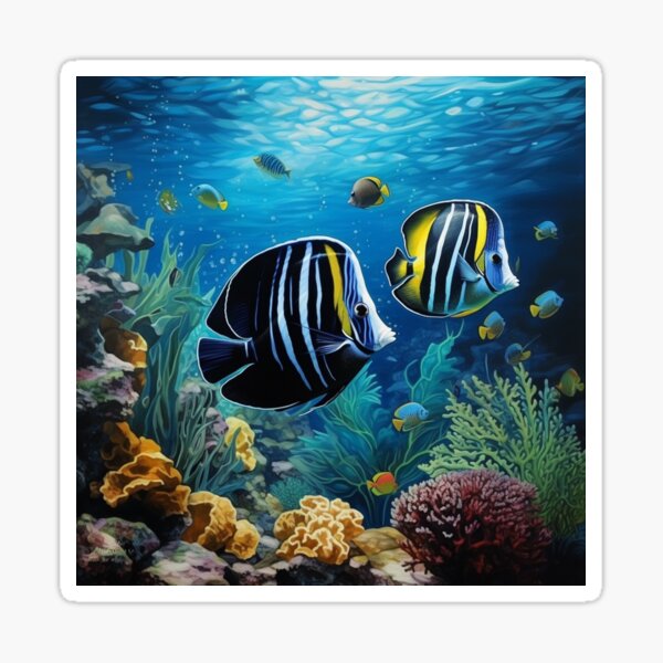 "Aquarium" Sticker for Sale by FineArtsPro | Redbubble