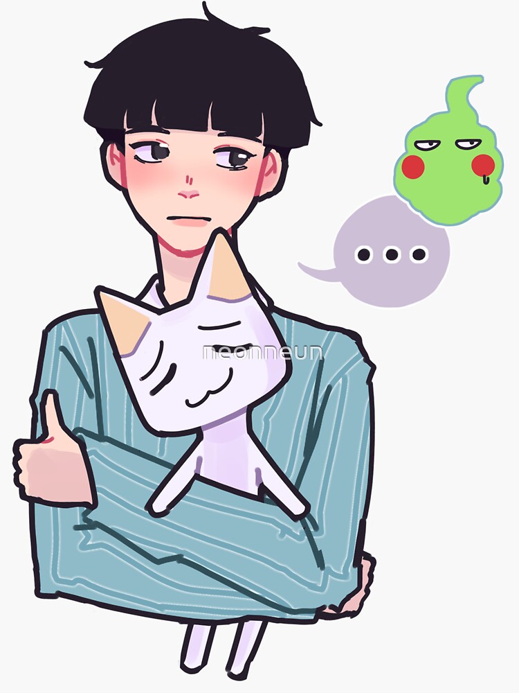 "mob (and toro inoue)" Sticker for Sale by neonneun | Redbubble