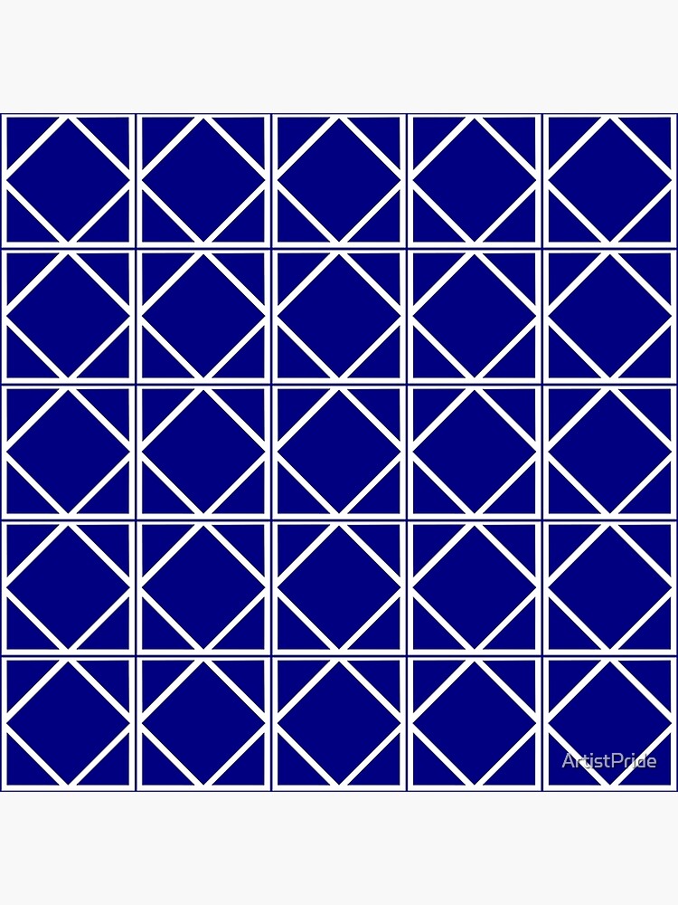"Navy Triangle Square" Poster for Sale by ArtistPride | Redbubble